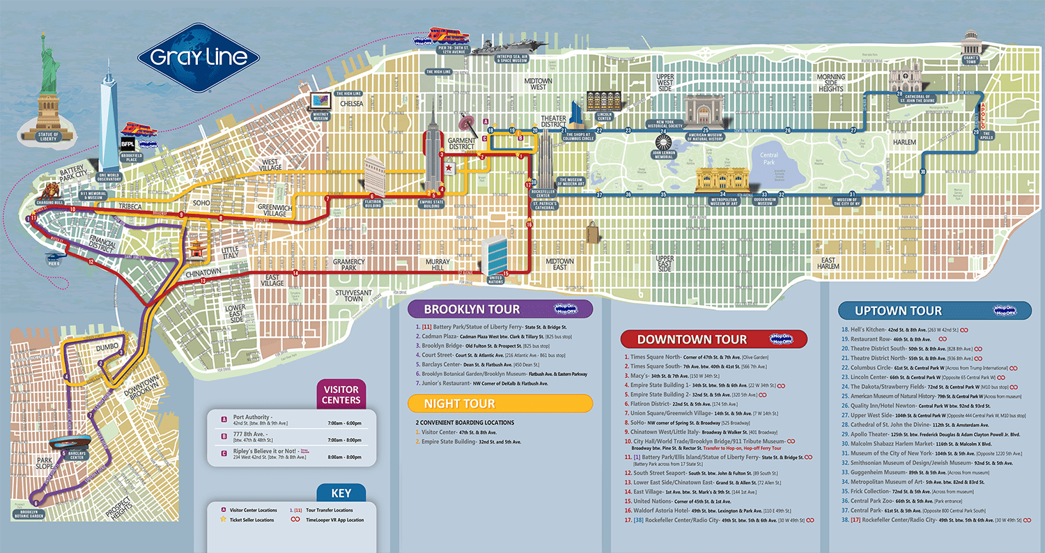 Hop On Hop Off Bus New York Route Map Get Latest Map Update